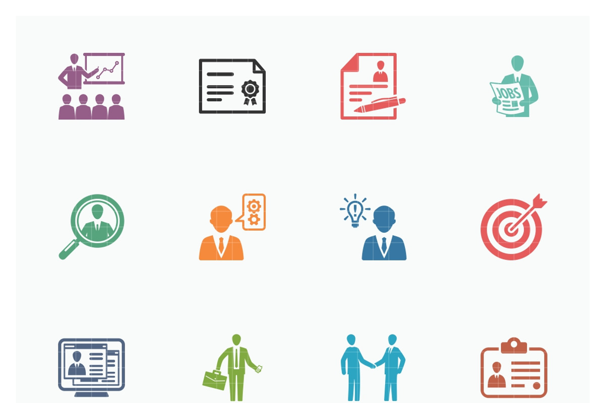 Colored Employment & Business Icons, an Icon by introwiz1