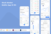 Stock Market Mobile App UI Kit, an UI Kit Template by Betush