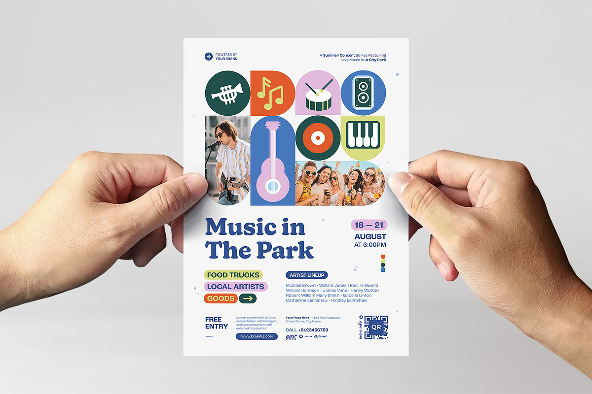 Creative Music Event Flyer Template, a Flyer Template by BrandPacks ...