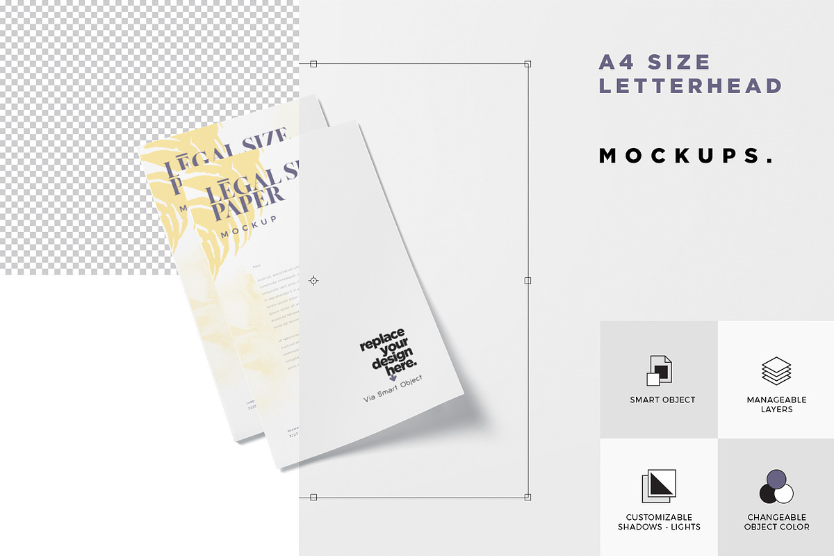 US Legal Size Paper Mockups, a Print Template by GfxFoundry