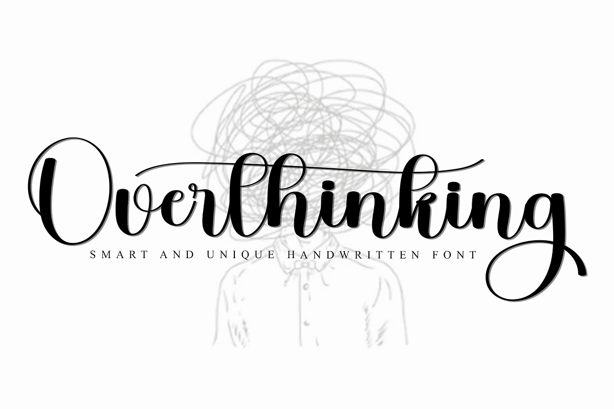 Overthinking, a Handwritten Font by FreshTypeINK