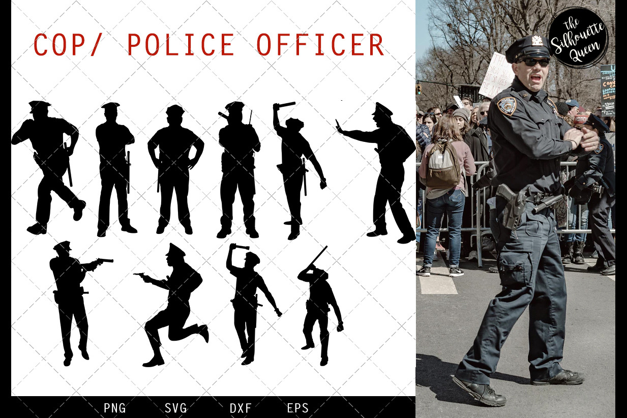 Cop svg file, police svg cut file, an Object Graphic by The Silhouette ...