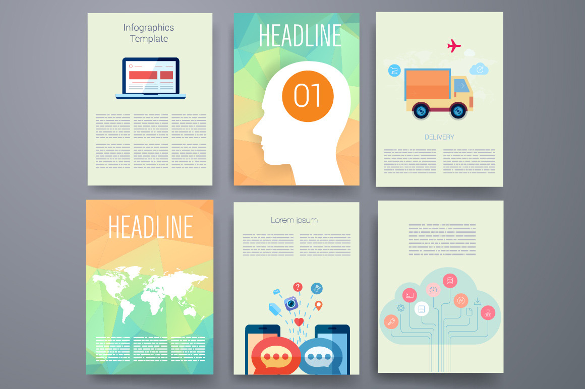 Templates. App and Infographic., a Templates & Theme by DikayaMiau