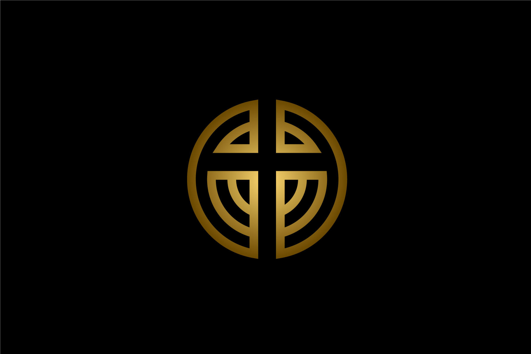 Golden Circle Christian Cross Logo, a Branding & Logo Template by Enola99d