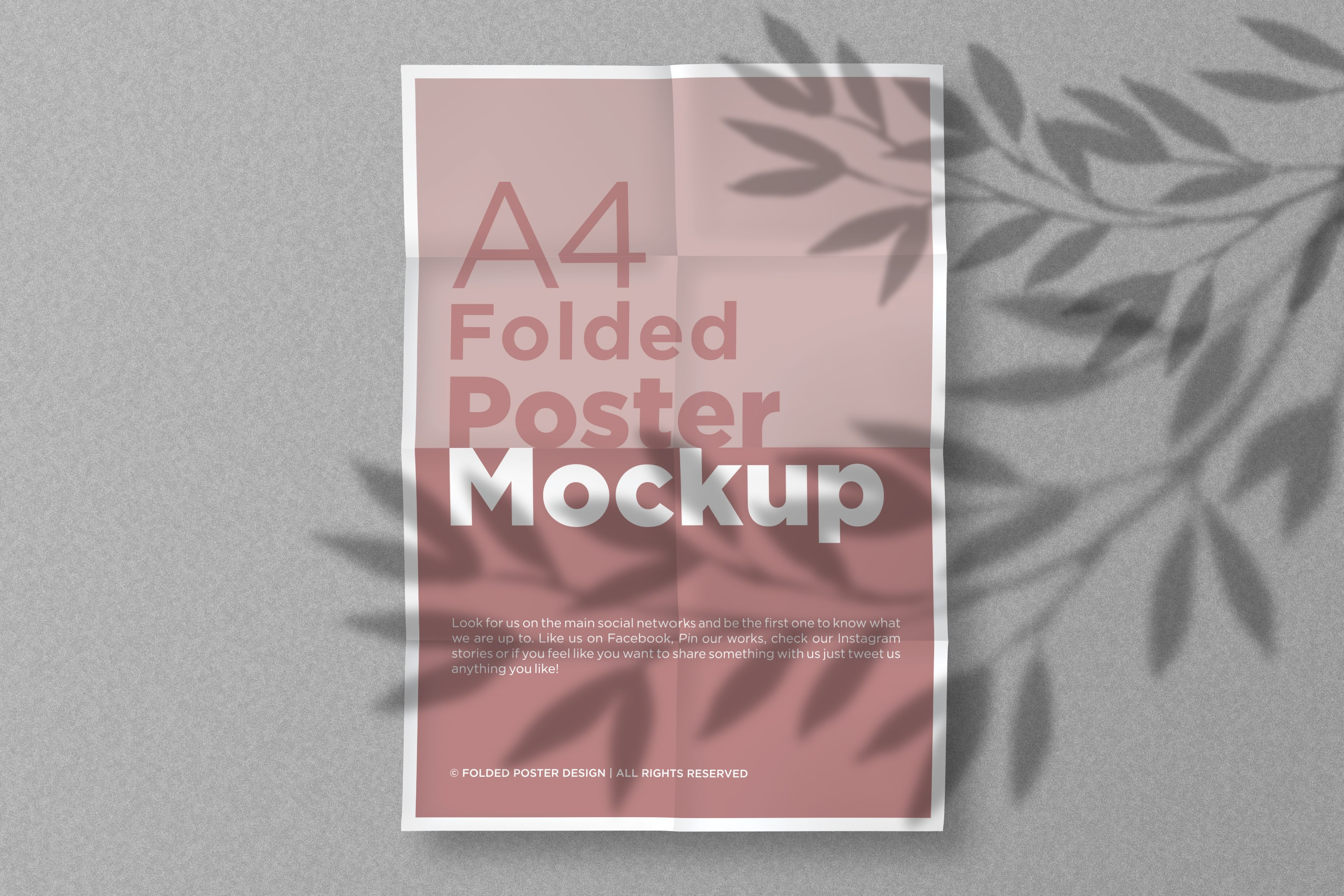A4 Folded Paper Mockup, a Print Template by shahsoft