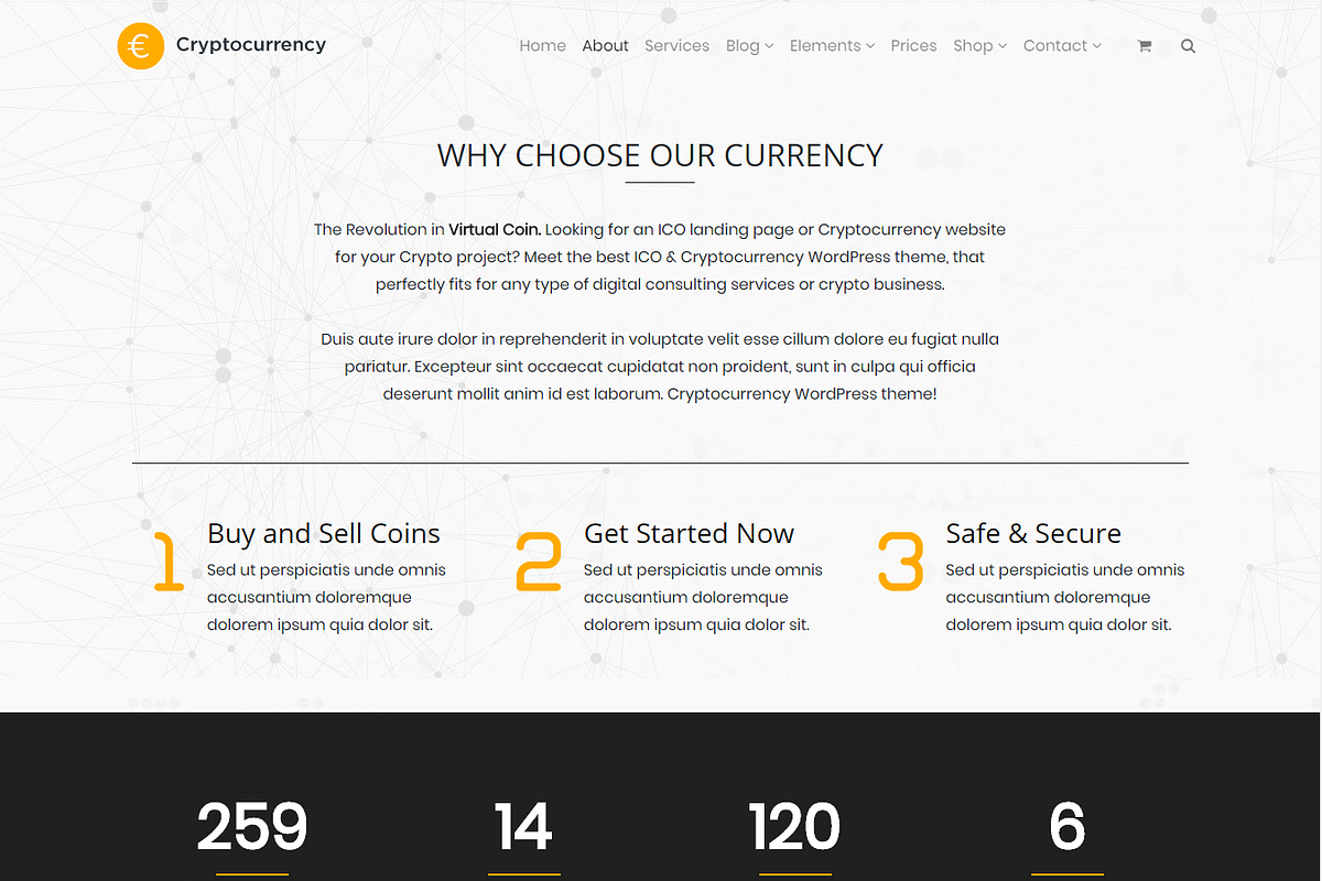Cryptocurrency Bitcoin WordPress Theme