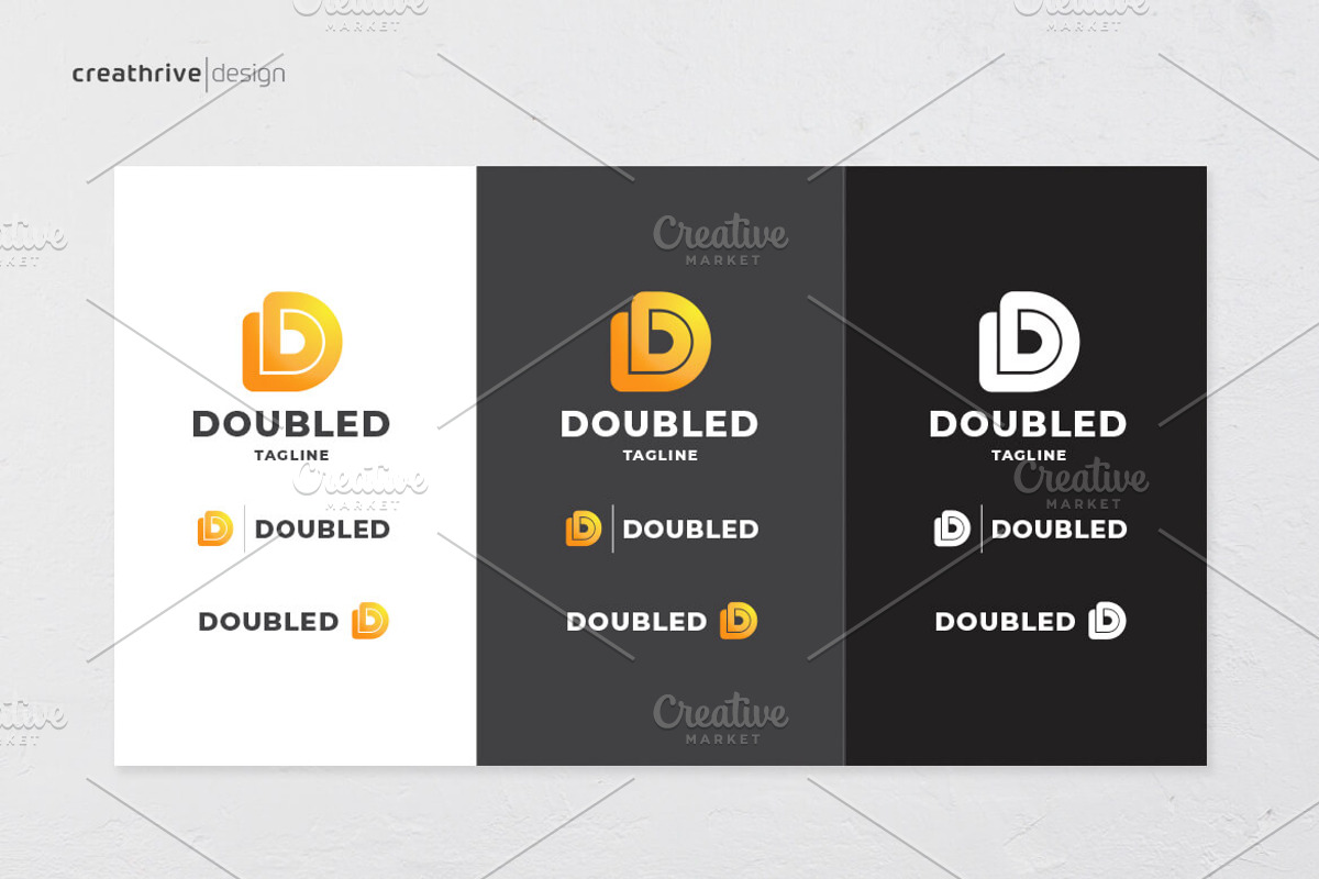 Doubled Logo, a Branding & Logo Template by Creathrive Design