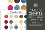Editable Color Chart for Etsy Listings | Creative Market
