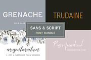 Sans & Script Font Bundle, a Sans Serif Font by Anya-D