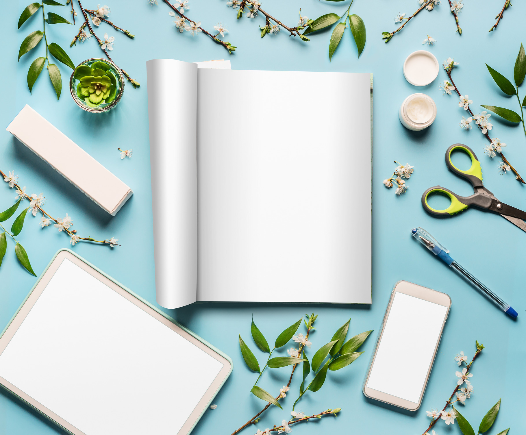 Modern female freelancer desktop, a Business Photo by VICUSCHKA