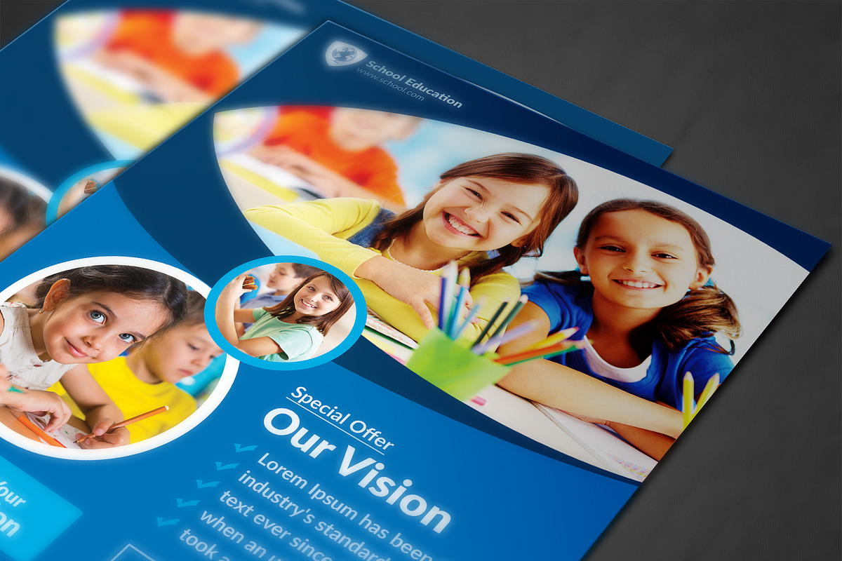 School Education Flyer, a Flyer Template by AfzaalGraphics