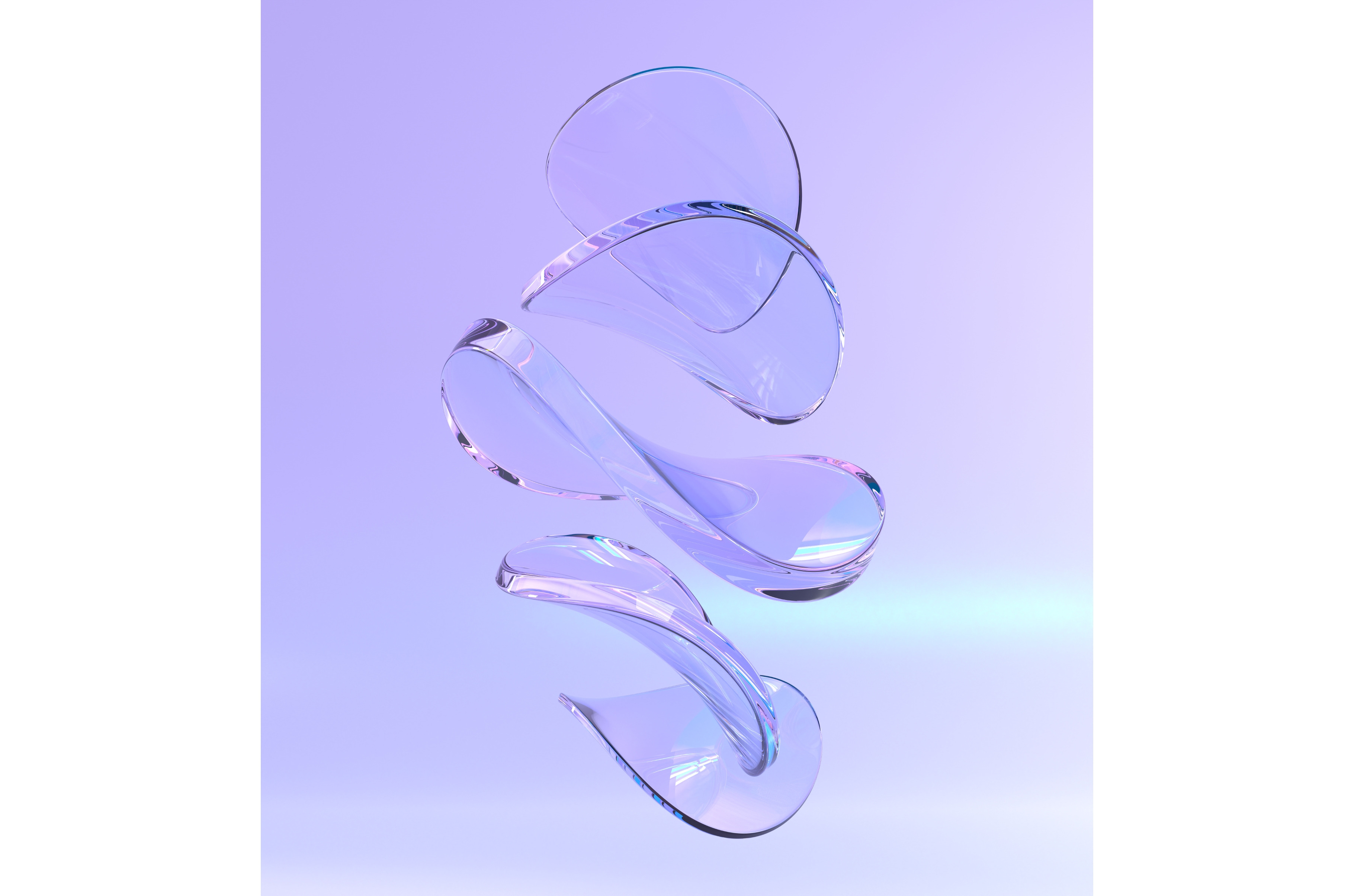 Iridescent crystal composition of | 3D Models ~ Creative Market