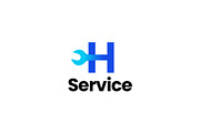 h letter wrench service logo vector, a Branding & Logo Template by vastard