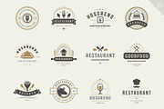 16 Restaurant Logotypes and Badges, a Branding & Logo Template by Vasya ...