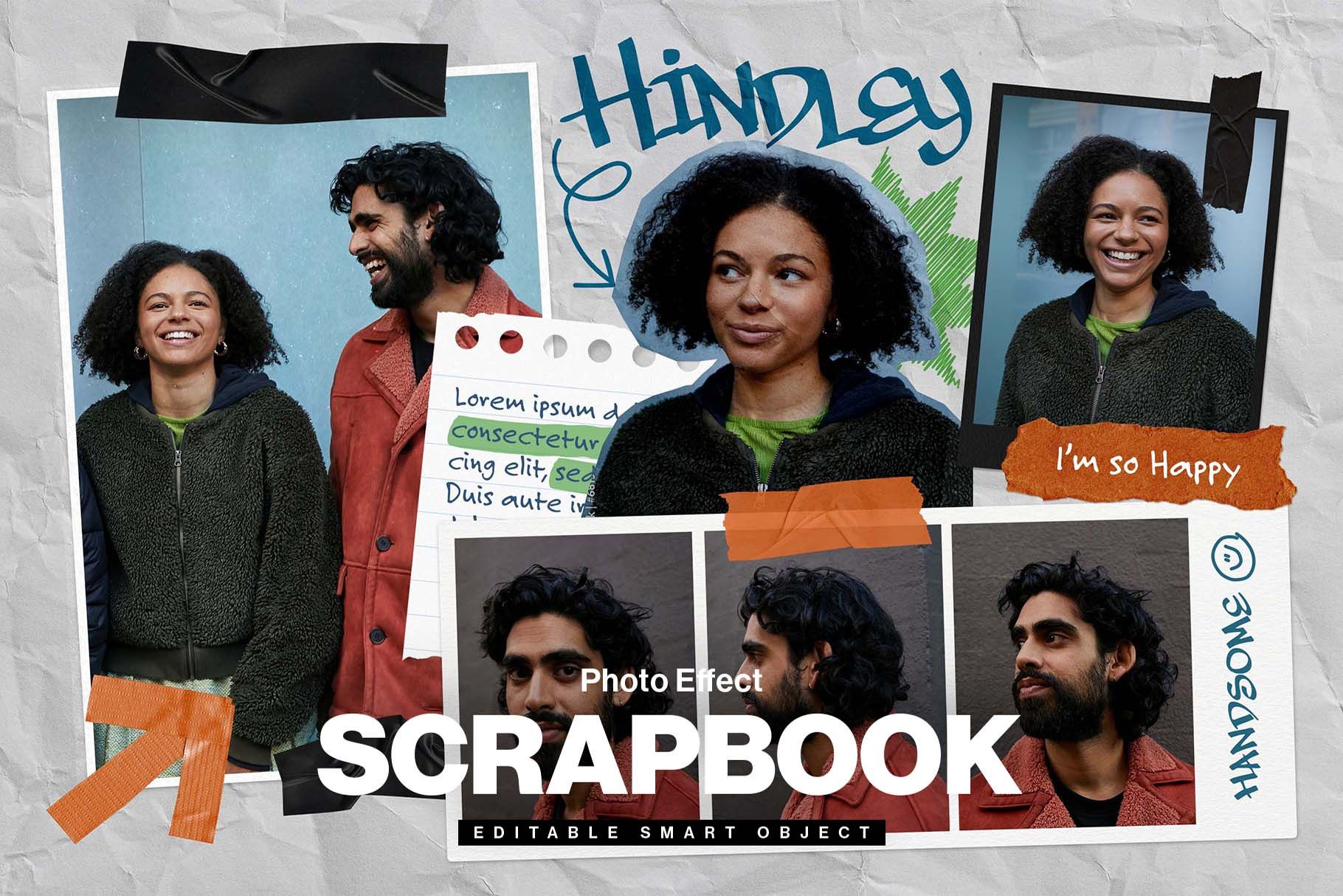 Scrapbook Photo Collage Template, a Layer Style Add-On by ...