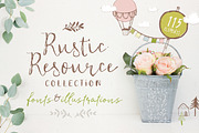 Rustic Resource Collection volume 1, a Script Font by Lisa Glanz