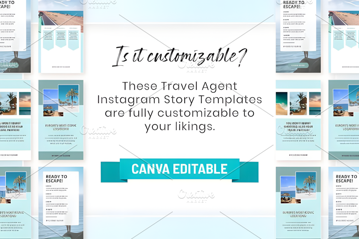 Travel Agent IG Canva Story Template, a Social Media Template by Ink ...
