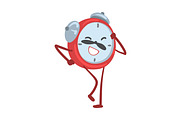 Red Happy Alarm Clock Character, an Illustration by TopVectors