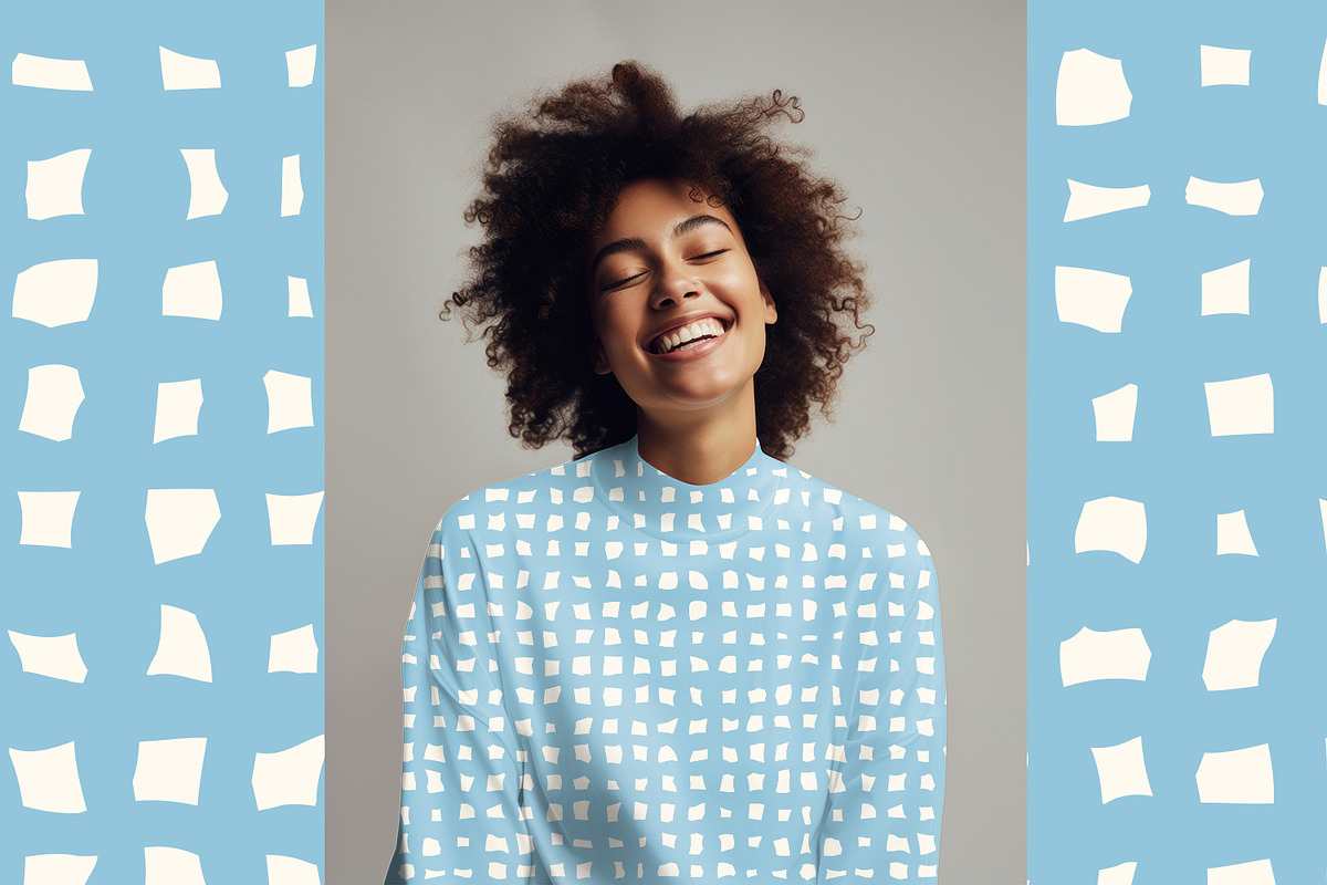 Blue Wavy Grid, a Background Graphic by MalyskaStudio