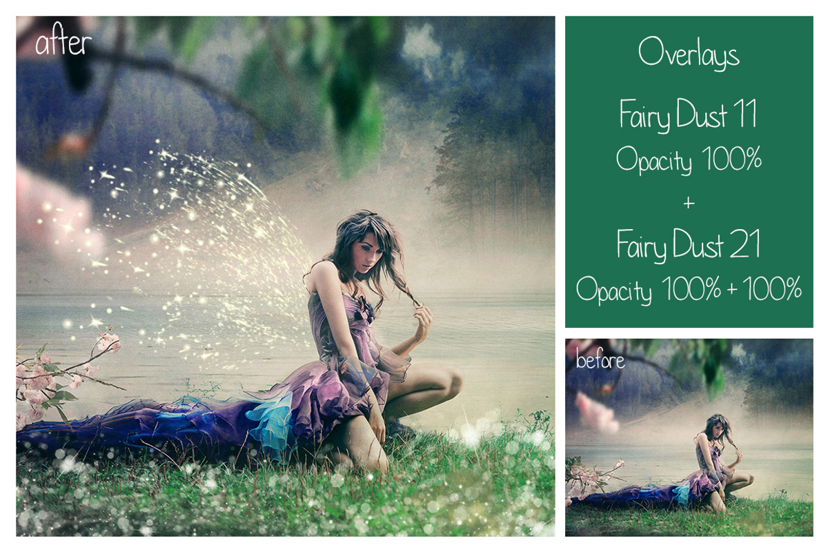 30 Fairy Dust PNG Overlays, a Texture Graphic by LovePhotoMoment