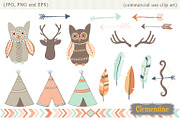 Tribal clip art, an Illustration by Lovely Clementine