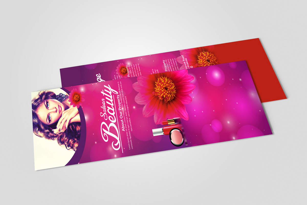 Beauty Salon Spa Rack Card Template, a Card Template by Design Up