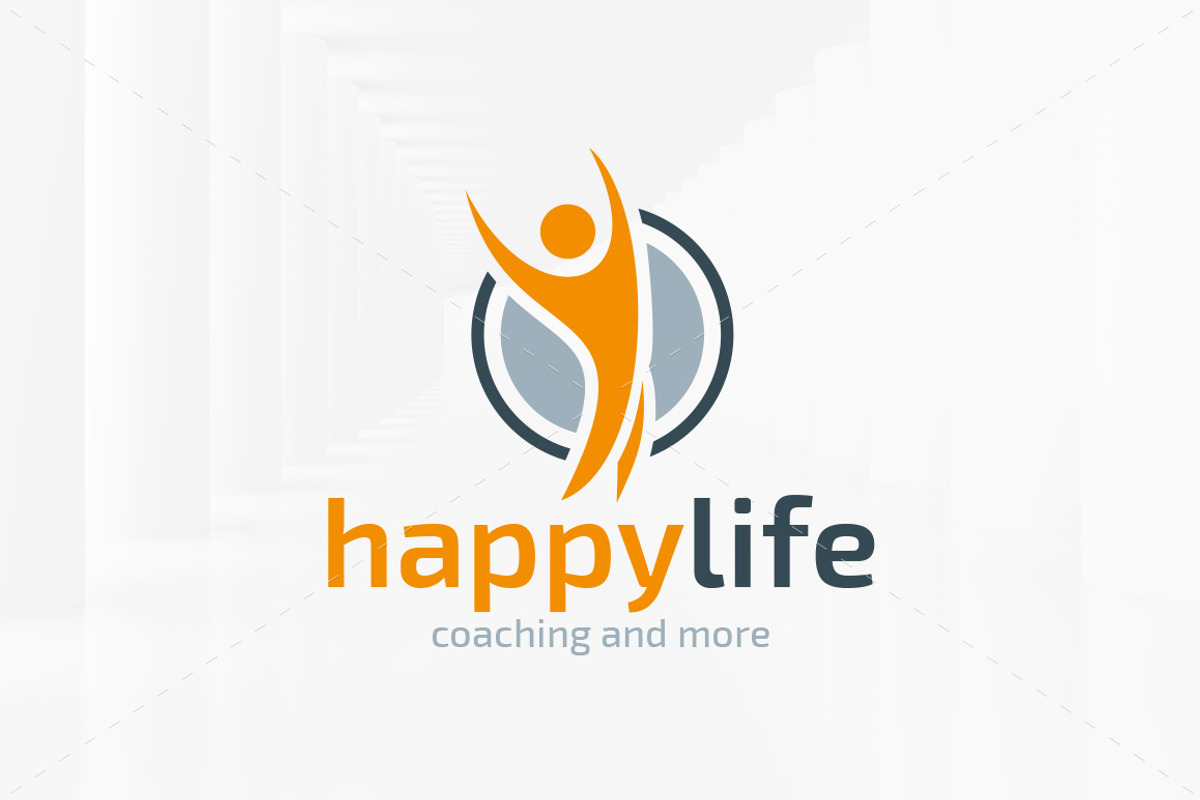 Happy Life Logo Template, a Branding & Logo Template by LOGOMAGINE