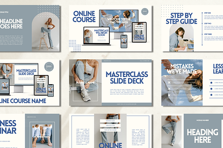 eCourse & Webinar Bundle | Canva PPT, a Presentation Template by Lady Boss Studio