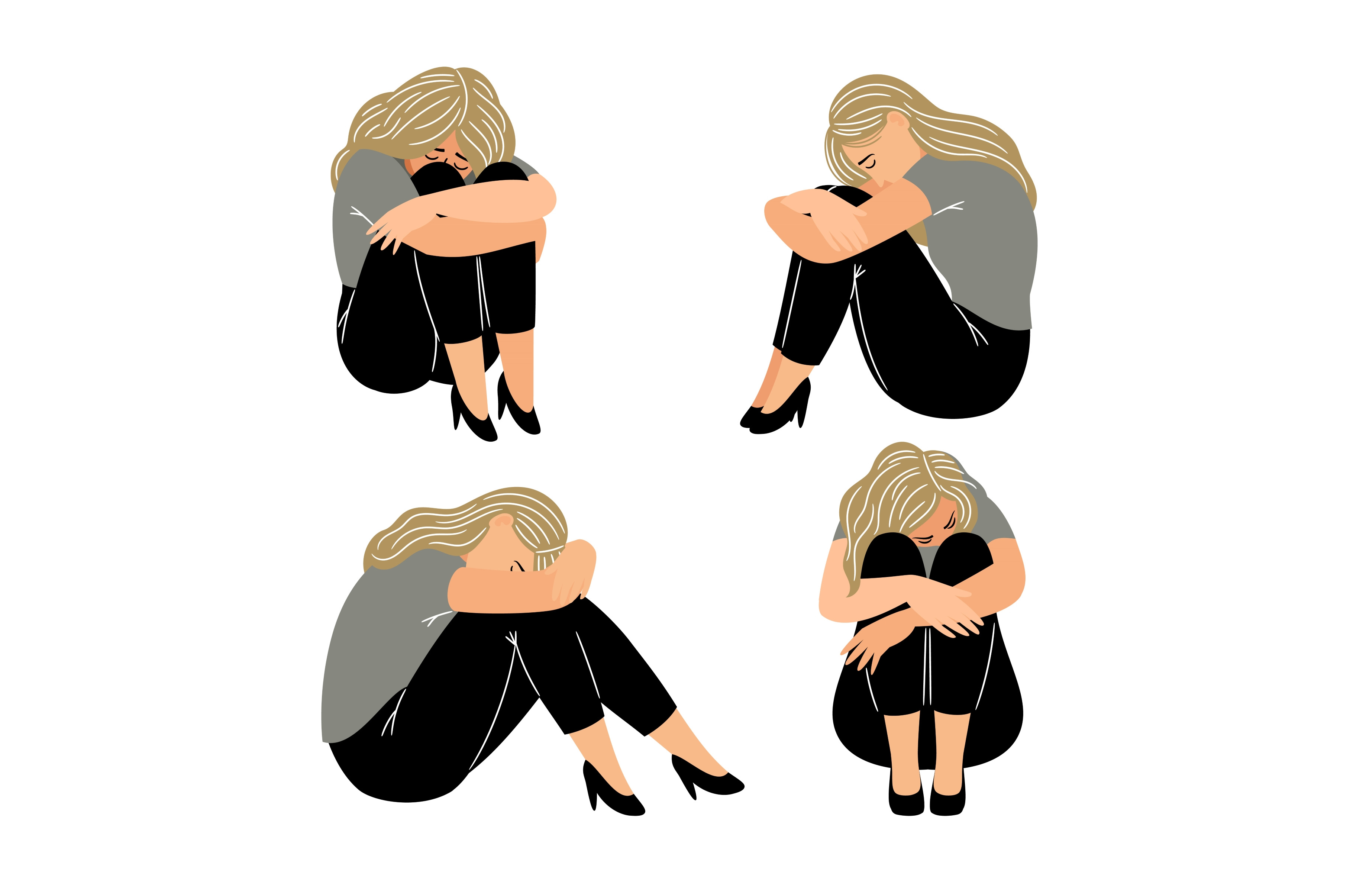 Women in stress, a Person Illustration by Stock-Smart-Start
