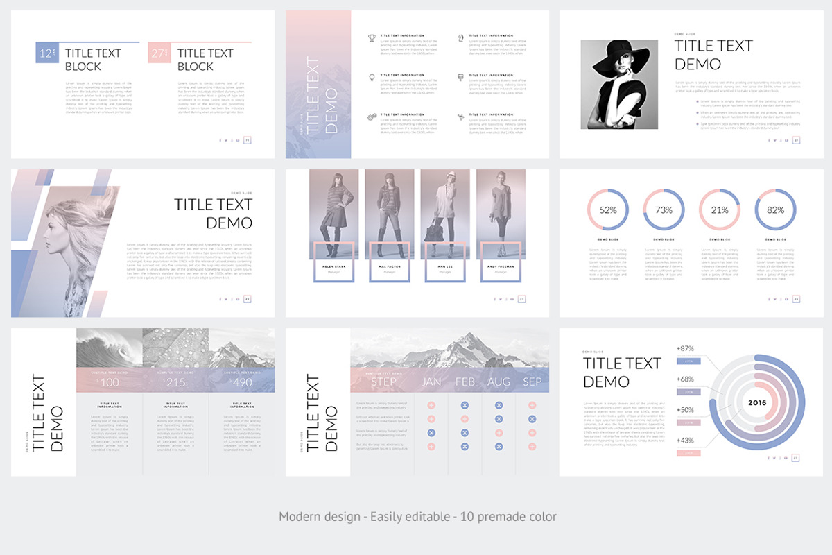 Mirror Modern PowerPoint Template, a Presentation Template by HiSlide.io