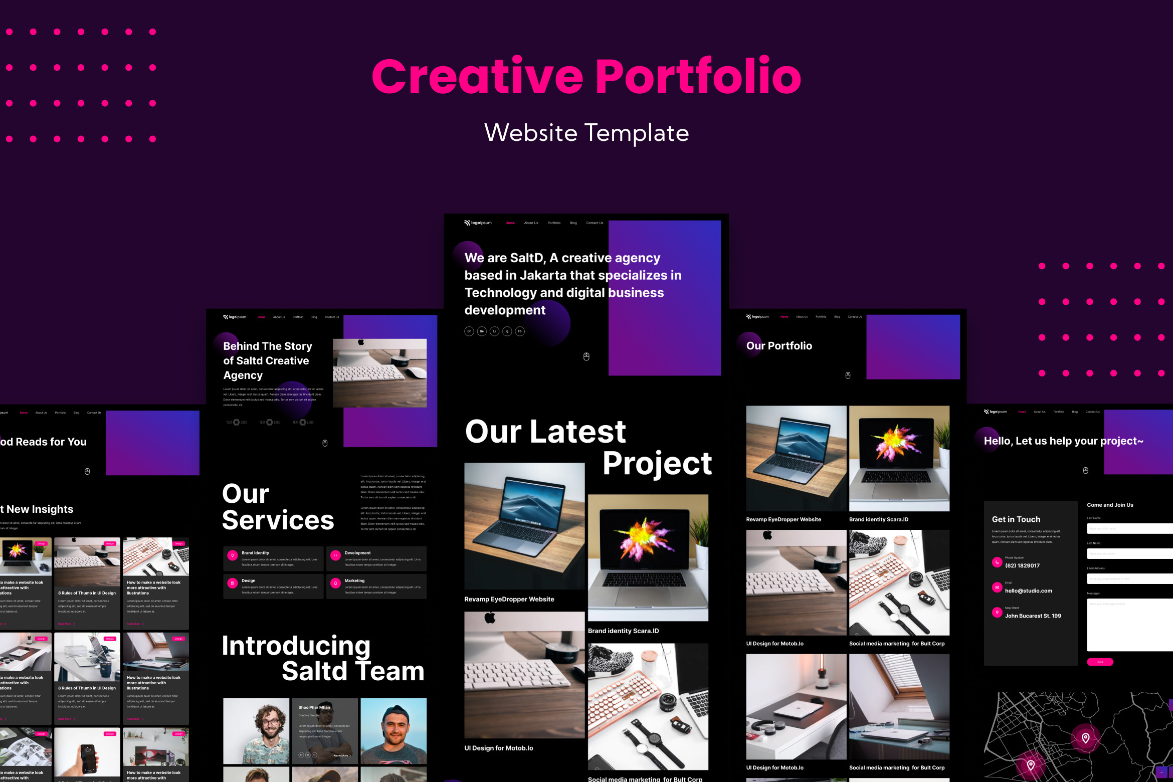 Creative Portfolio Website Template, an UI Kit Template by Kreativ ...