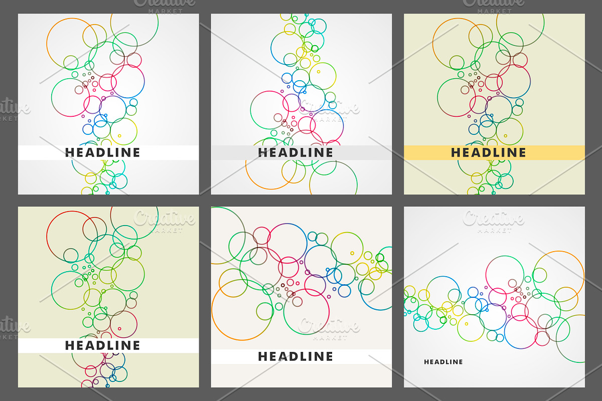Set beautiful colored circles, a Texture Graphic by Haisonok