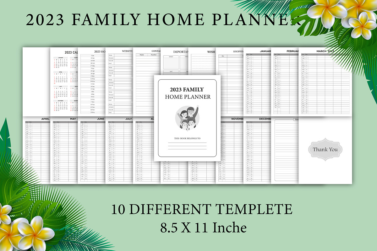 Editable 2023 Family home planner