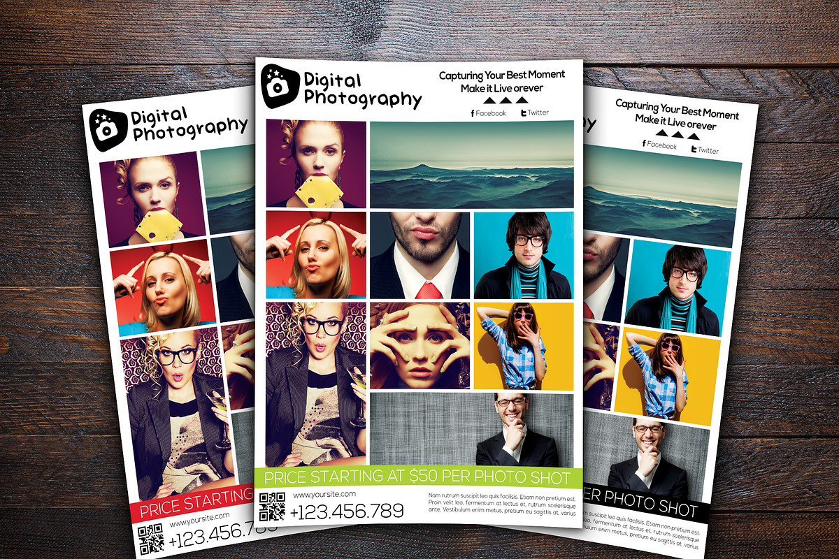 Photography Flyer Template, a Flyer Template by Design Addict