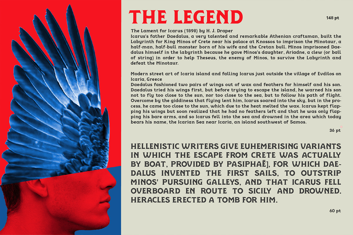 ICARUS - Serif font family, a Serif Font by Artistic & Unique