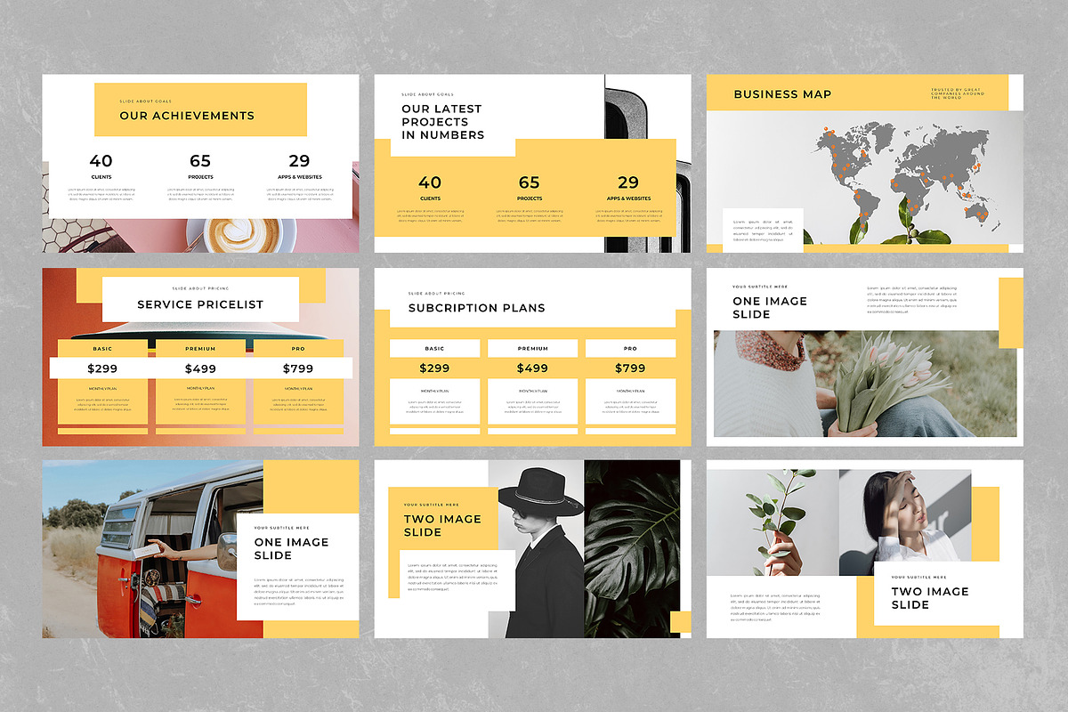 Yello - PowerPoint Template, a Presentation Template by Bervisual