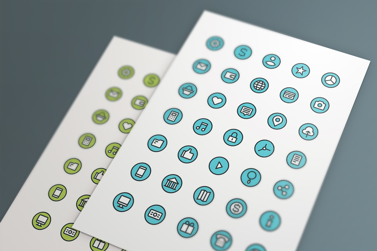 40 Flat line concepts, an Outline Icon by Vasya Kobelev