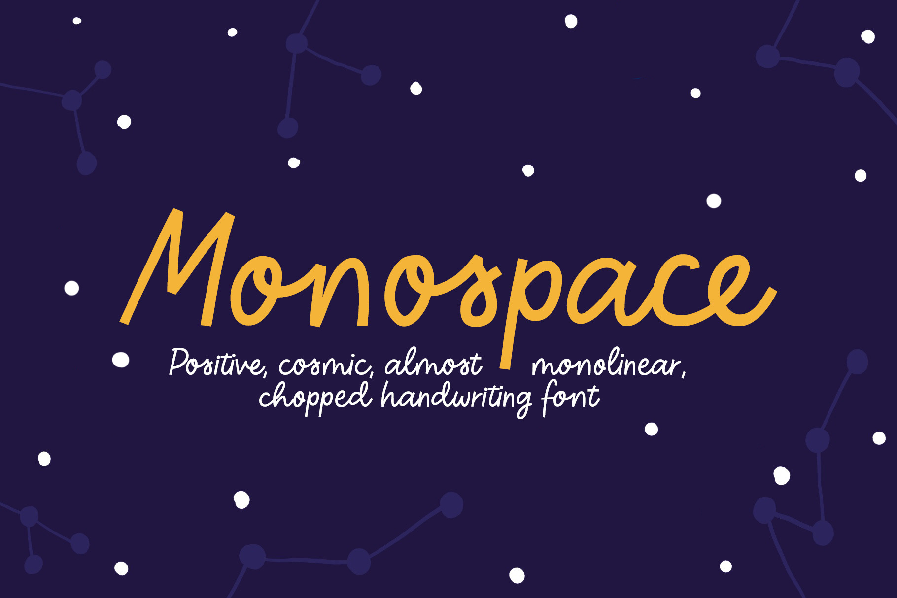 Monospace Handwritten Font, a Handwritten Font by supfonts