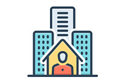 Resident inhabitant color icon, an Icon by Creative priyanka