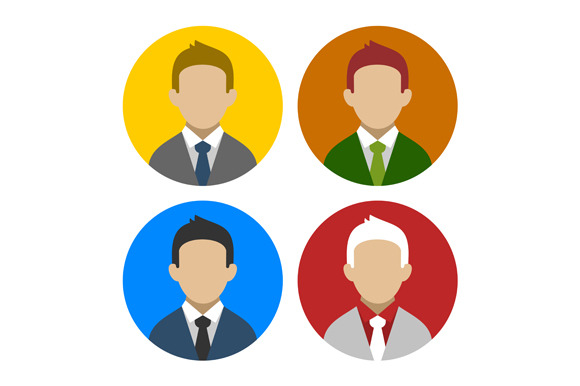 Colorful Businessman Userpics Icons, an Icon by in8finity