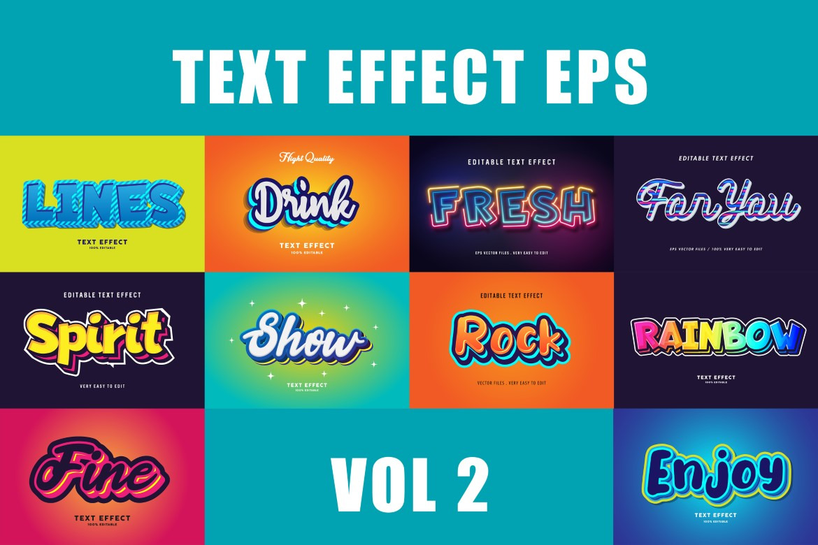 Editable Eps Text Effect Psd