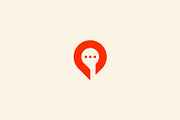 Location Map Chat Vector Logo Icon
