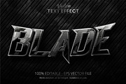 Blade, dark text effect, silver, a Brushes & More by designvectx