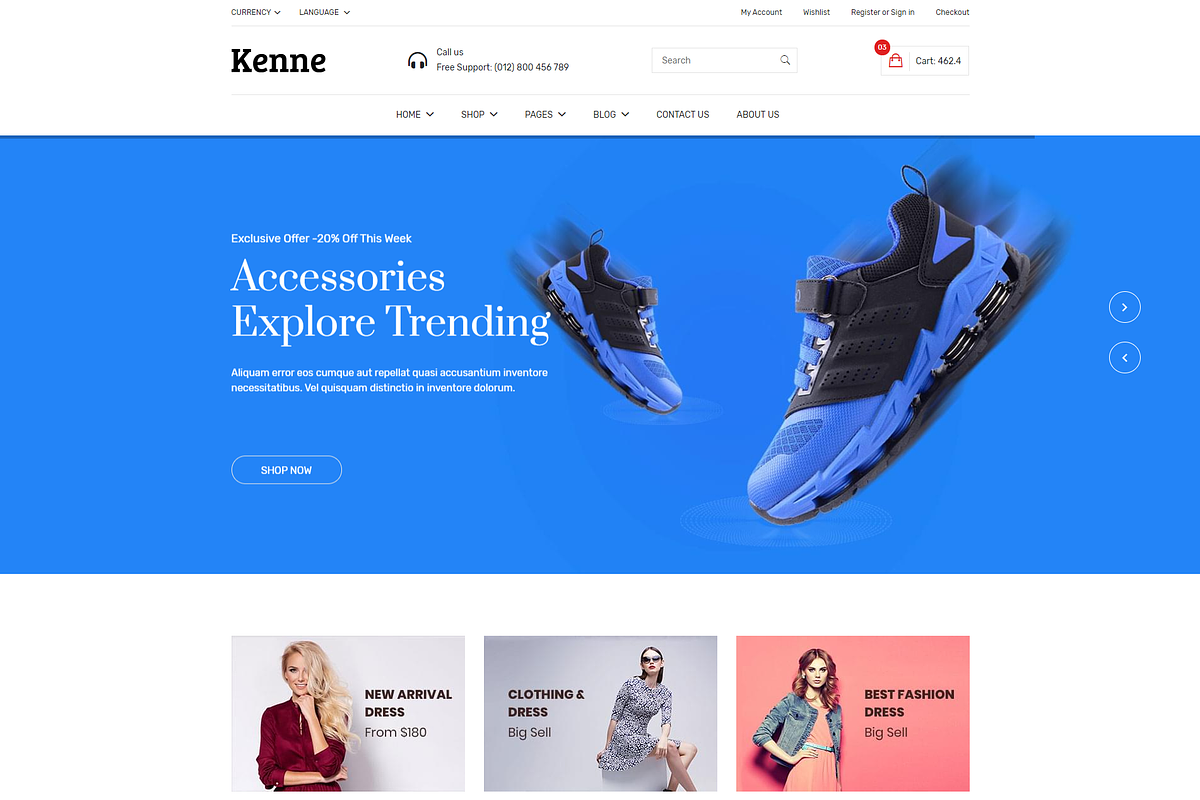 Fashion Store HTML Template - Kenne, a Bootstrap Template by HasThemes