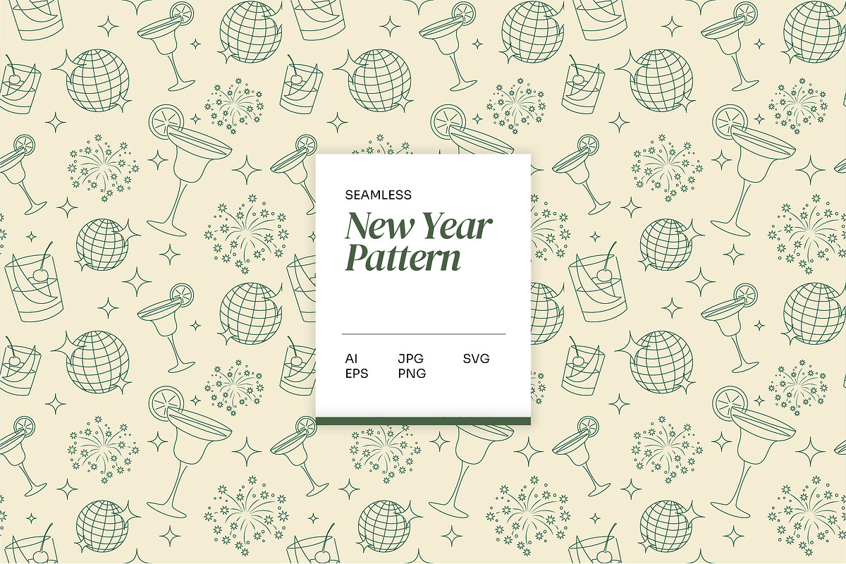 New Year Pattern, a Pattern Graphic by Neermana