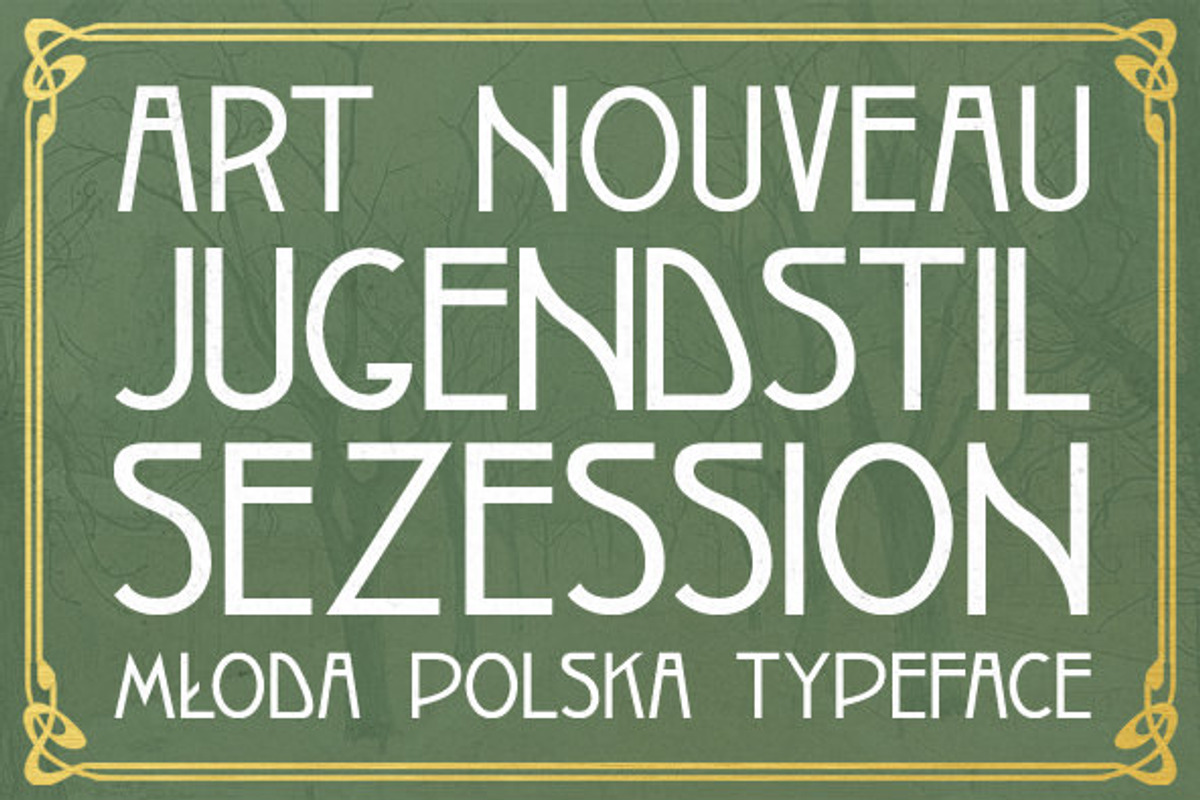 Secesja, a Font by Brendan Ciecko