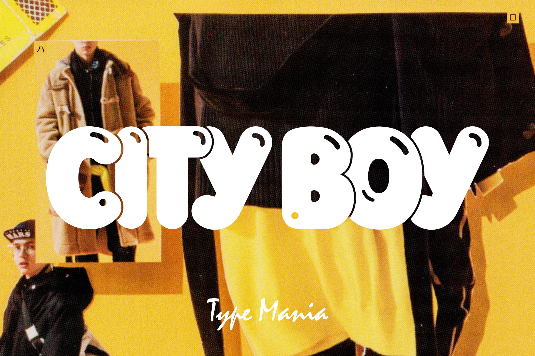 City Boy TM – Bubbly display type