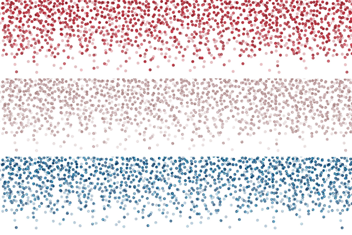 Glitter confetti borders, a Graphic by KitsPix