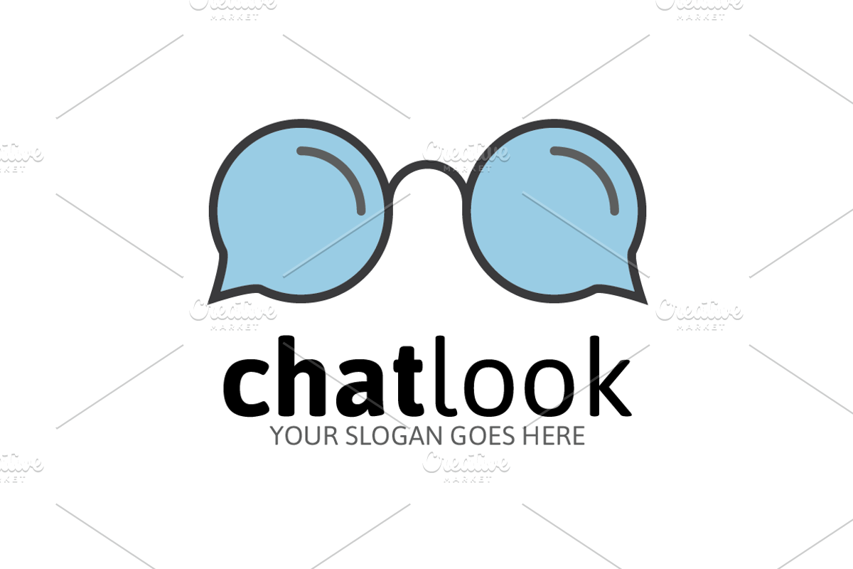 Chat Look Logo, a Branding & Logo Template by MLJ studios