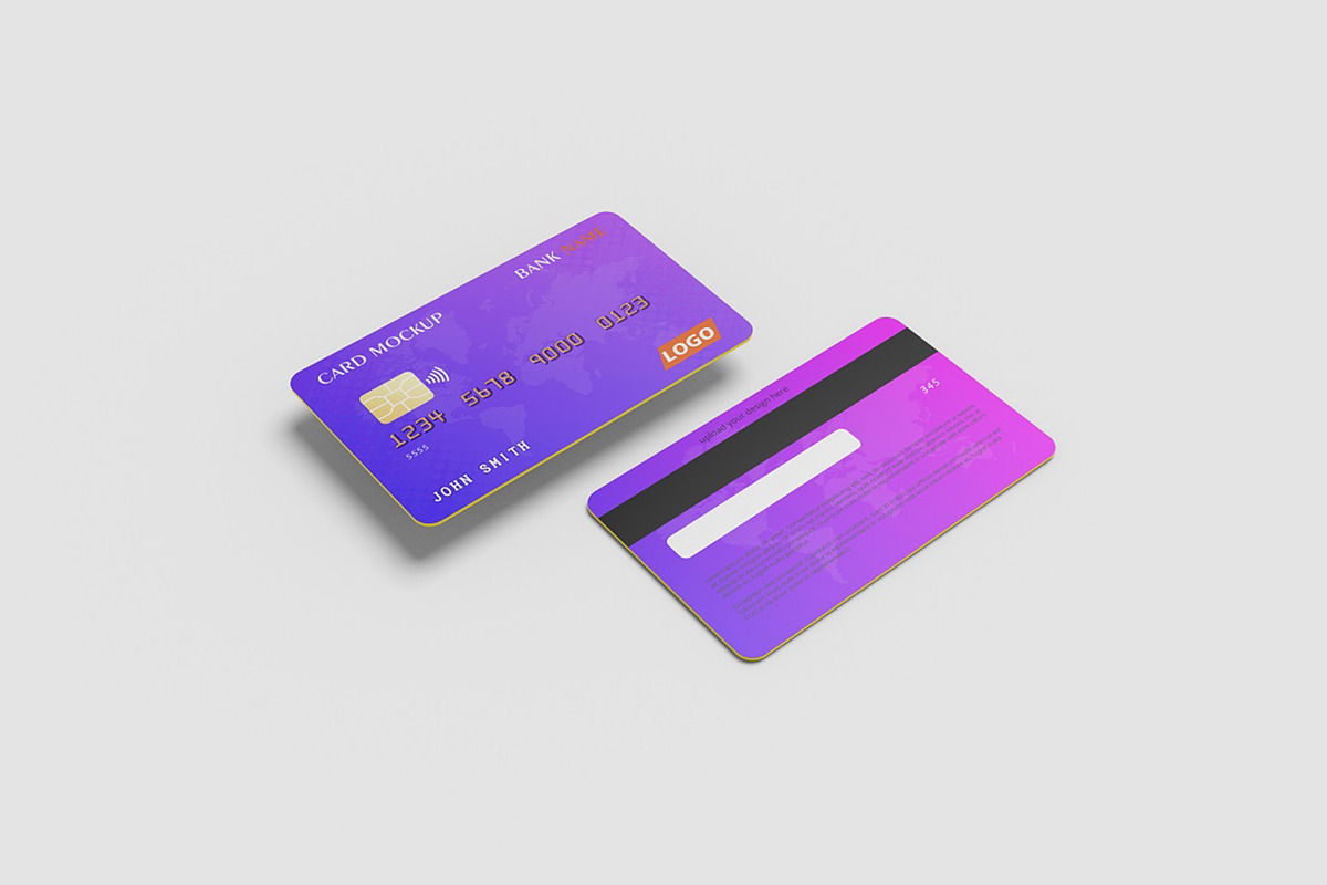 Realistic Credit Card Mockup - 11 PSD